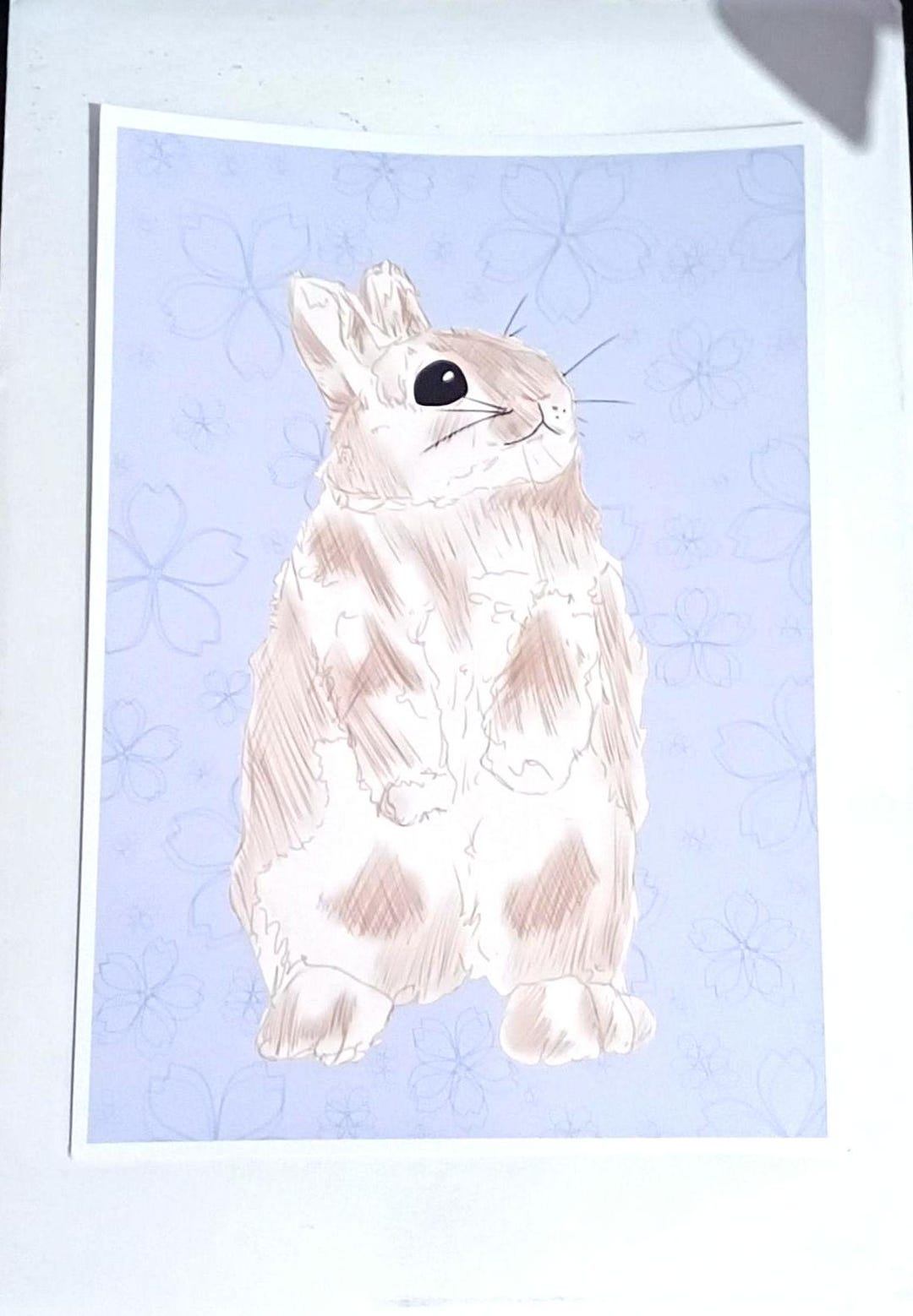 Bunny Rabbit Art Print | A5 Size | Cute Animal Illustration for Home ...