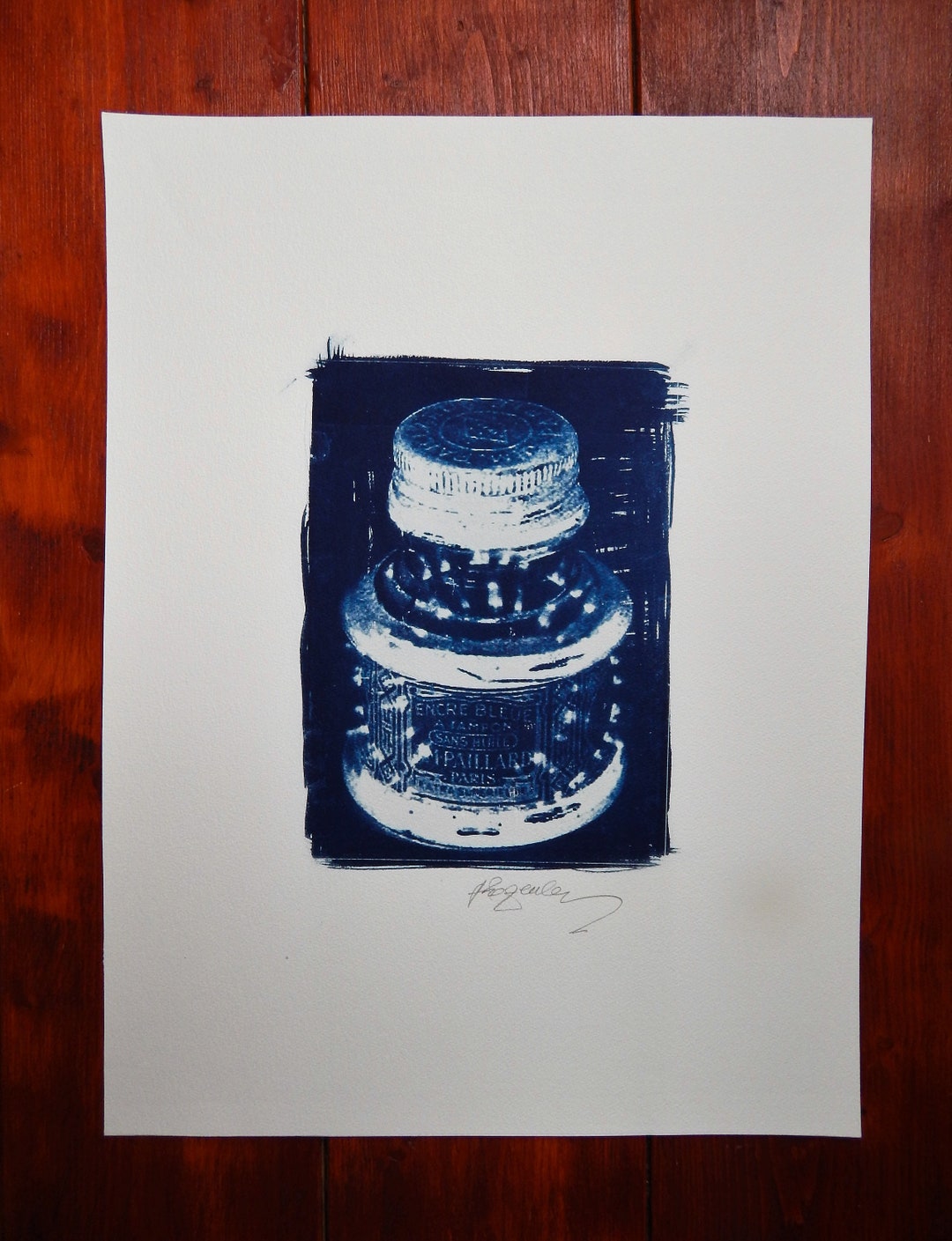 Vintage Bottle (cyanotype Original) - Etsy