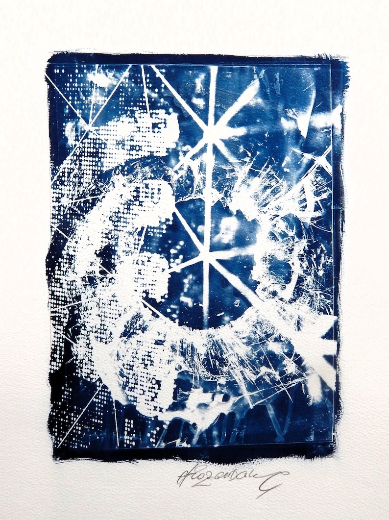 Abstract #22 (cyanotype Original Art) - Etsy