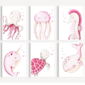 Nursery Prints, Under the Sea Prints, Sea Creature Prints, Whale Prints ...