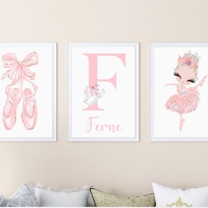 Ballerina Prints, Personalised Print, Girls Bedroom Prints, Ballet ...