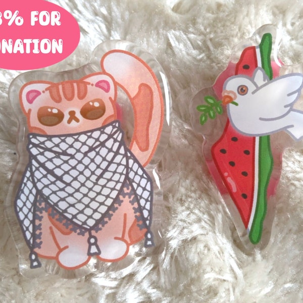 Palestine Pin Dove Watermelon - Etsy