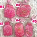 KAWAII DRINK KEYCHAIN Cute Holographic Stars Strawberry Soda Peach Milk ...