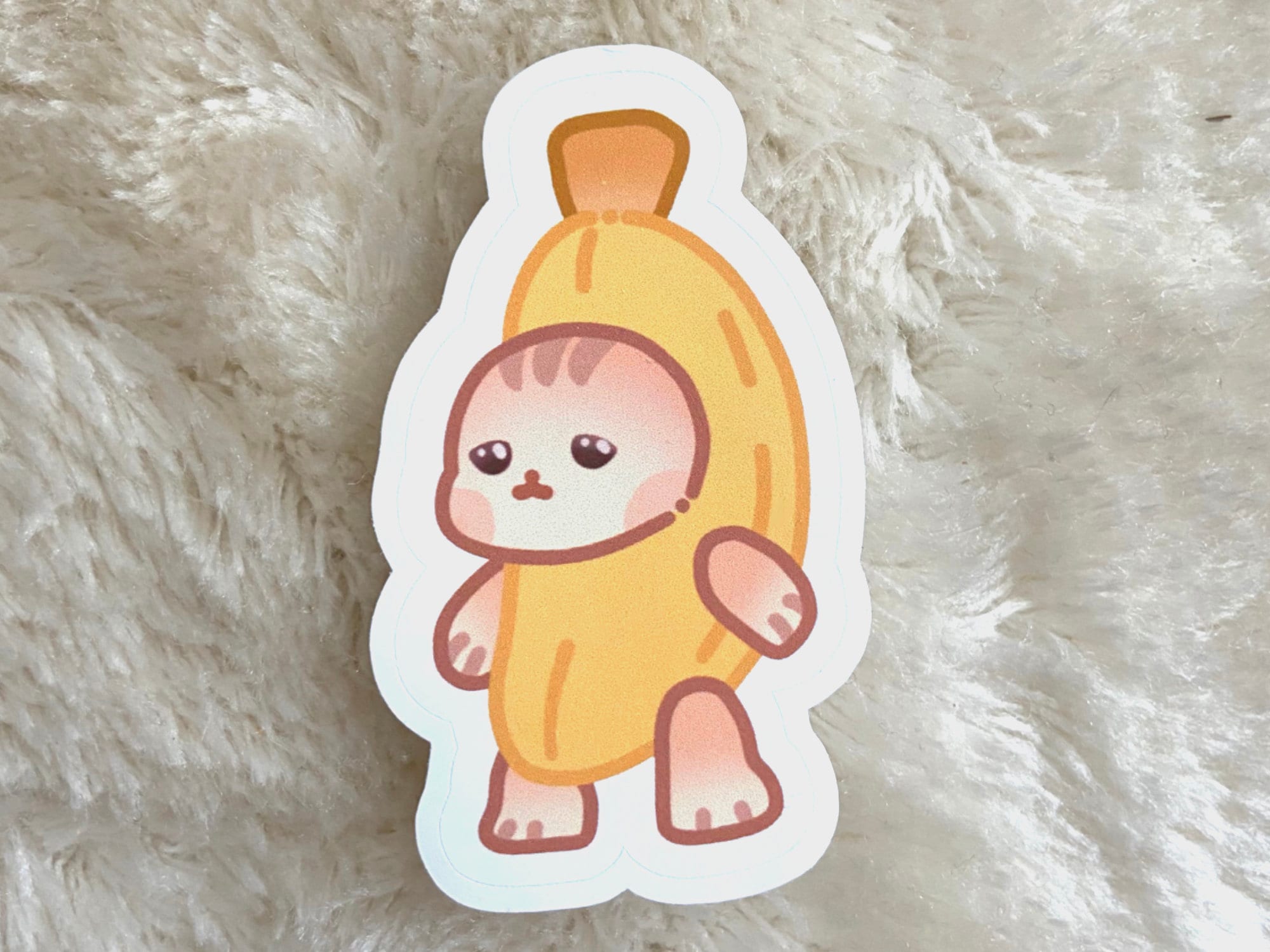 Sticker Cat Meme Sticker Kawaii Banana Cat Funny Sticker Vinyl - Etsy