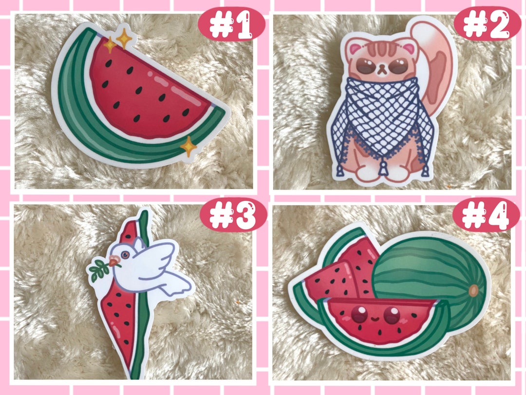 PALESTINE Watermelon Waterproof Sticker -part of Profit for Donation ...