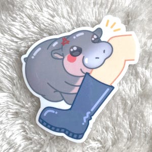 MOO DENG STICKER Pack Cute Hippo Kawaii Sticker Set Meme Laptop Sticker ...