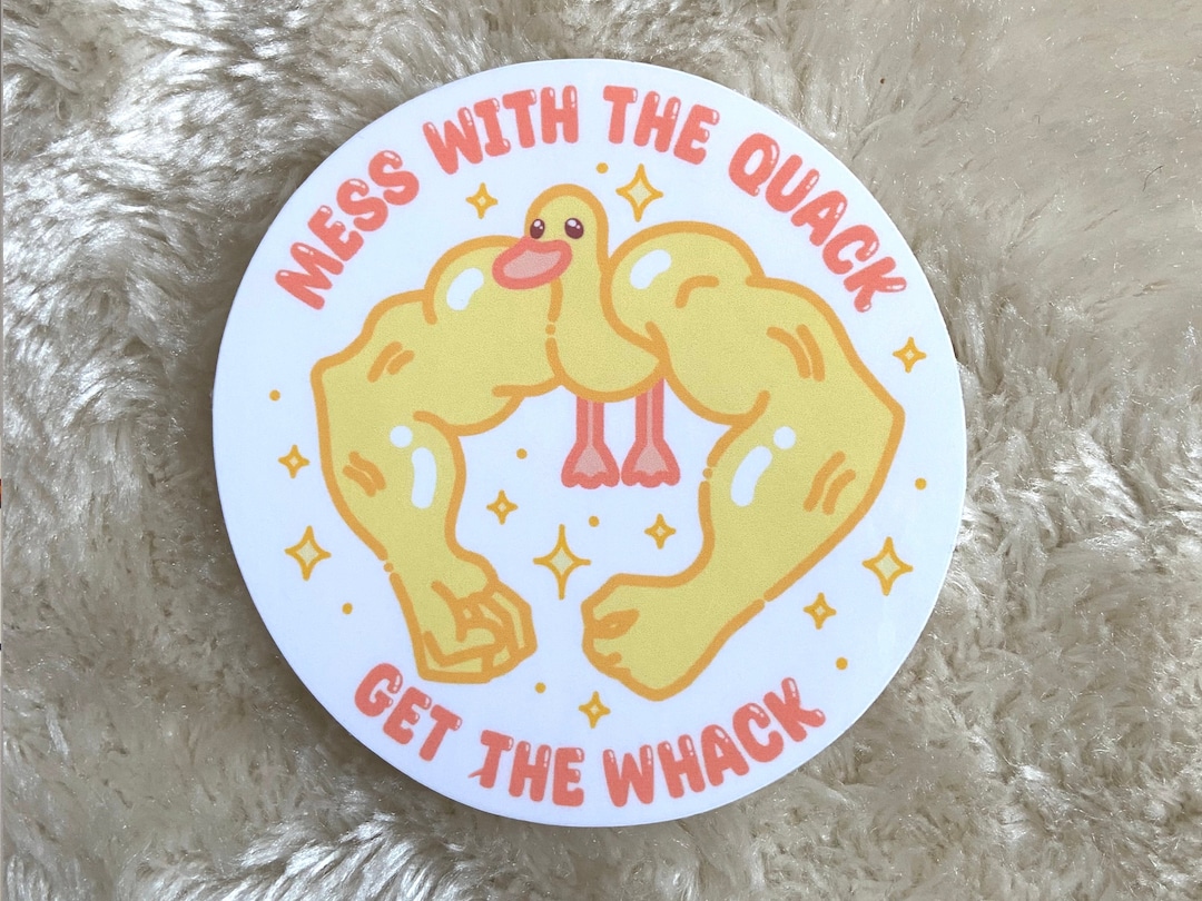 Funny Duck Sticker Pun Meme Sticker Ducks Vinyl Sticker Waterbottle ...