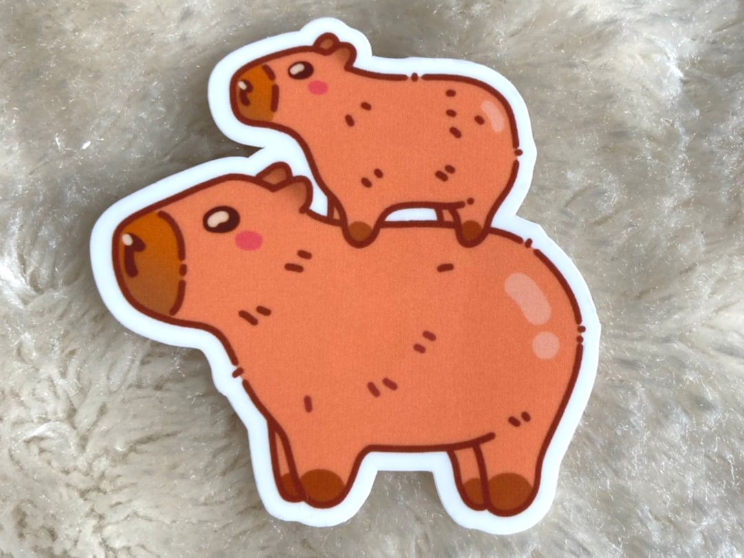 Sticker Cute Capybara Stickerllaptop Phone Tablet Sticker Vinyl Kawaii ...