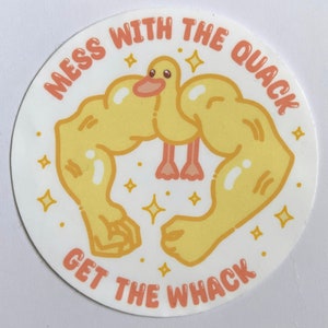 Funny Duck Sticker Pun Meme Sticker Ducks Vinyl Sticker Waterbottle ...