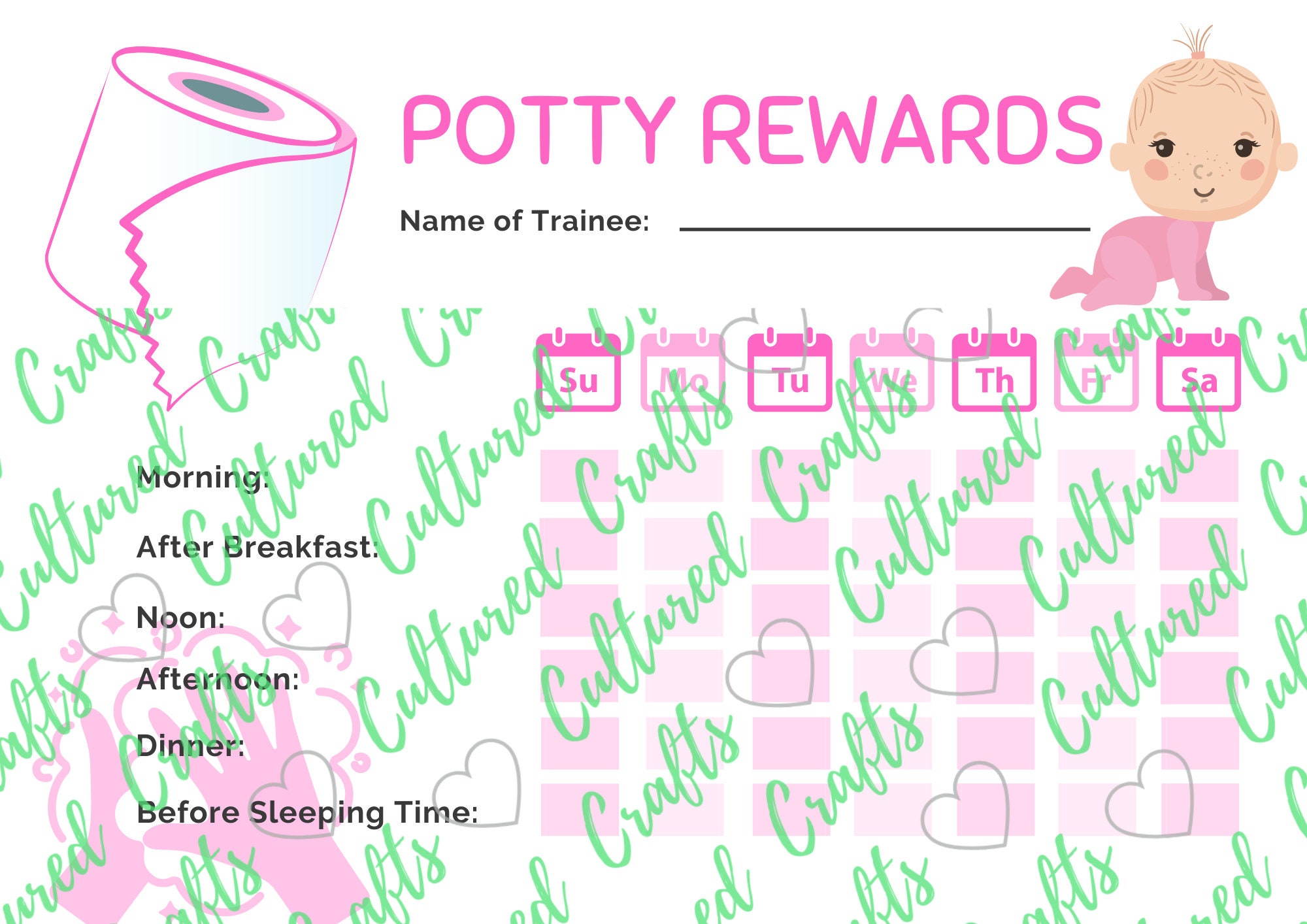 POTTY TRAINING REWARD Chart Digital File - Etsy