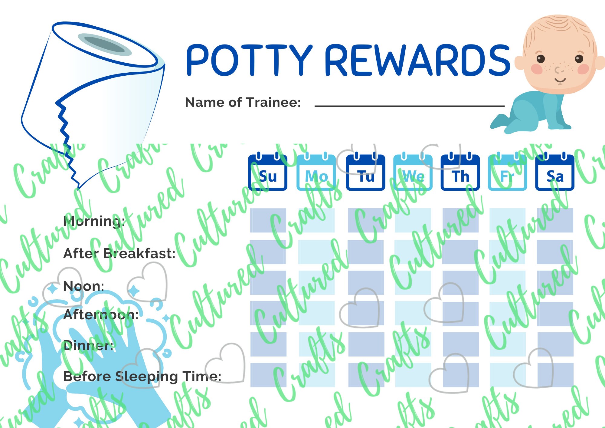 POTTY TRAINING REWARD Chart Digital File - Etsy
