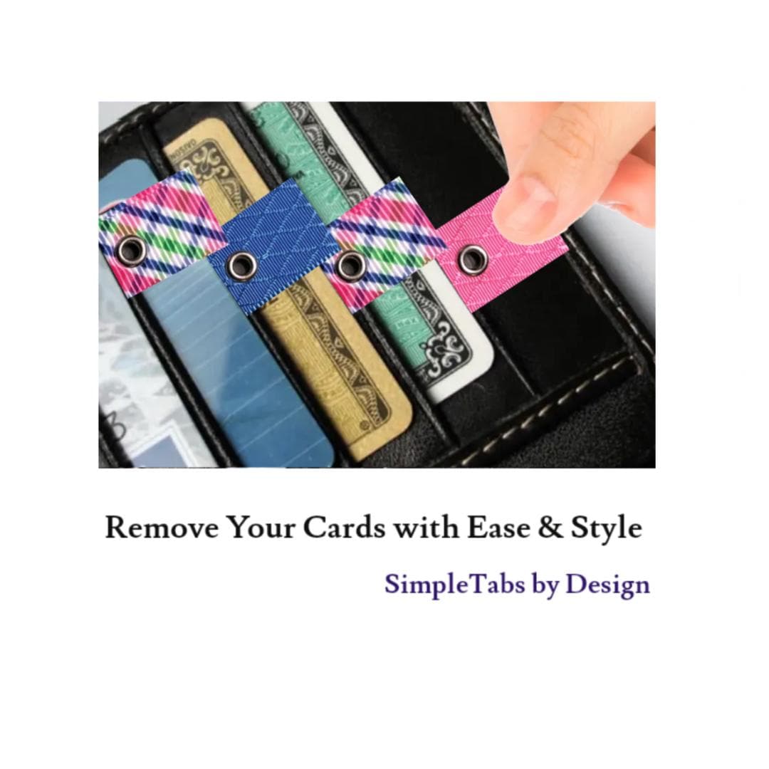Preppy - Credit Card Pull Tab, Card Organizer, Gift for Her, Holiday ...