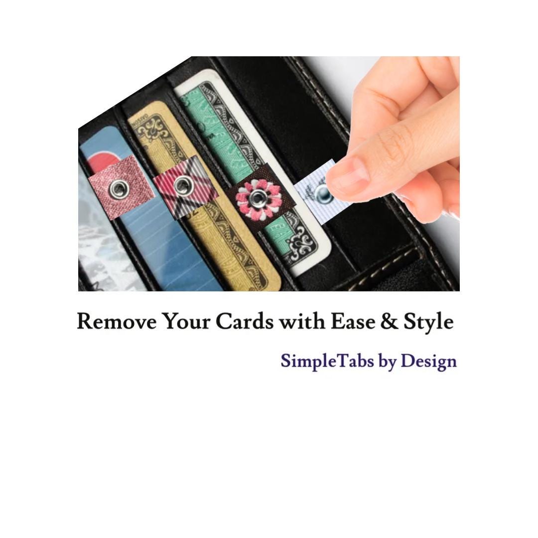 Blooming Coral Credit Card Pull Tab, Card Organizer, Wallet Organizer ...