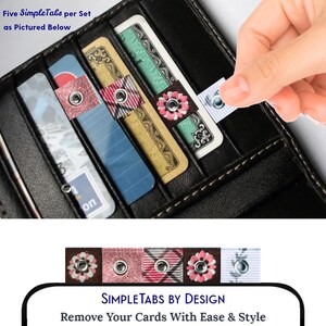 Blooming Coral - Credit Card Tab, Card Organizer, Gift for Her, Credit ...