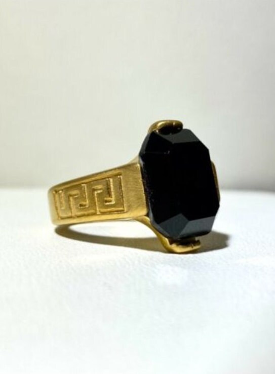 Handmade Black Signet Ring Square Signet Ring Onyx Signet - Etsy