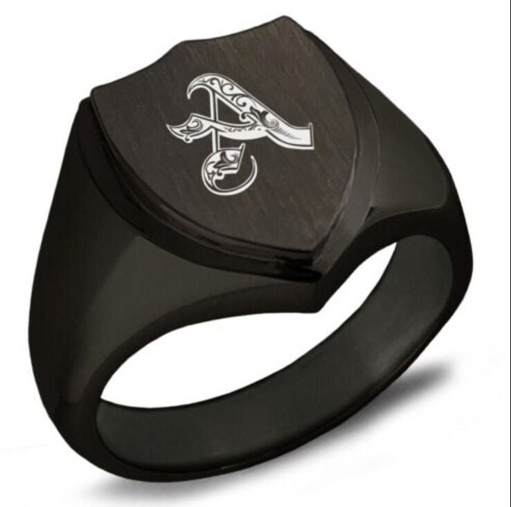 Custom Signet Ring Stainless Steel Signet Ring Mens Signet - Etsy