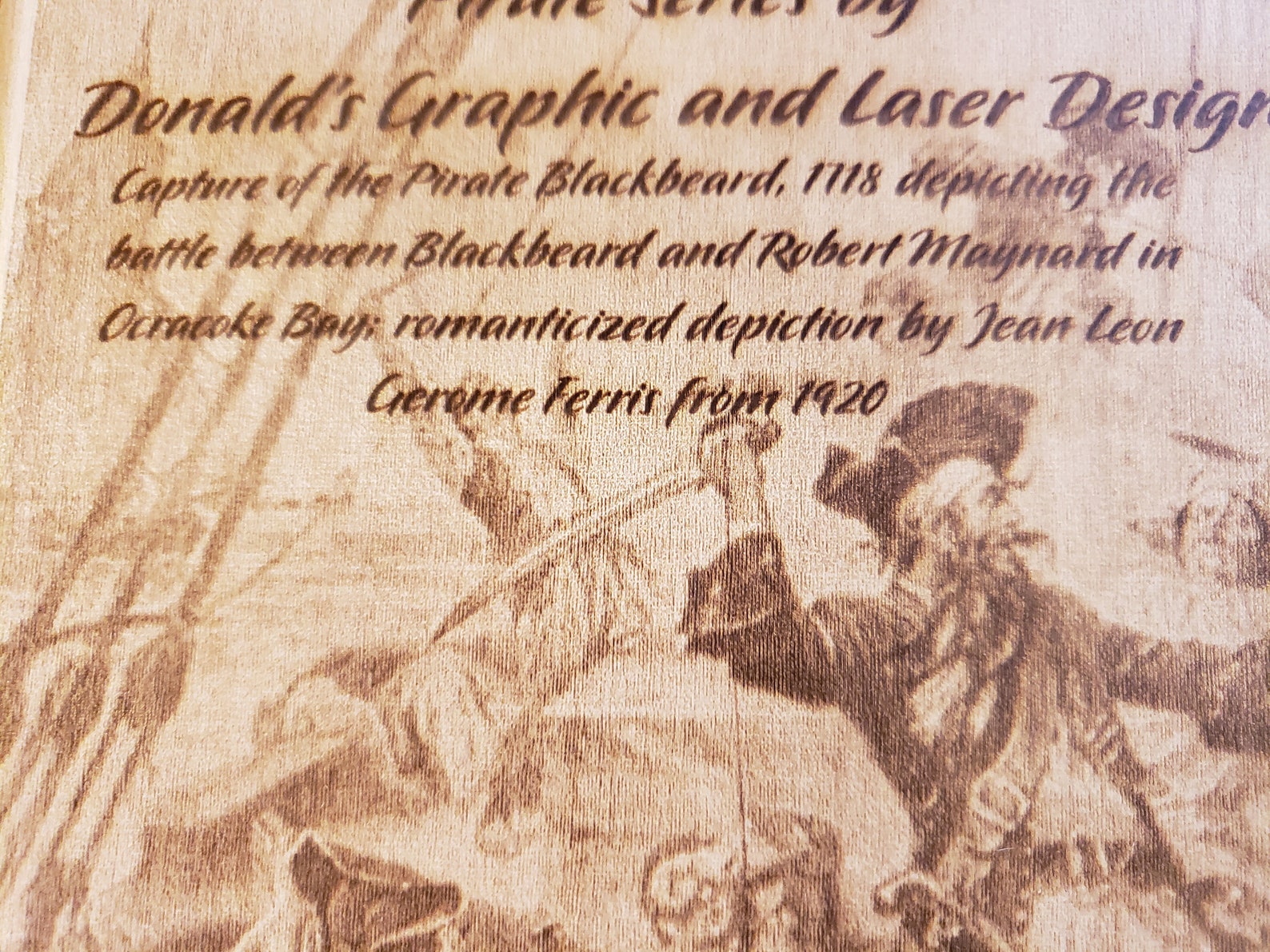 Pirate Series Capture of Blackbeard Glowforge Laser Ready Files Digital ...