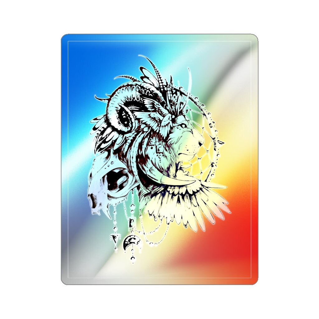 Holographic Native American Dreamweaver Art Die-cut Stickers Decals ...