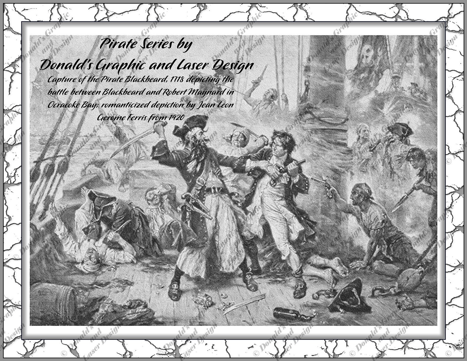 Pirate Series Capture of Blackbeard - Glowforge Laser Ready Files ...