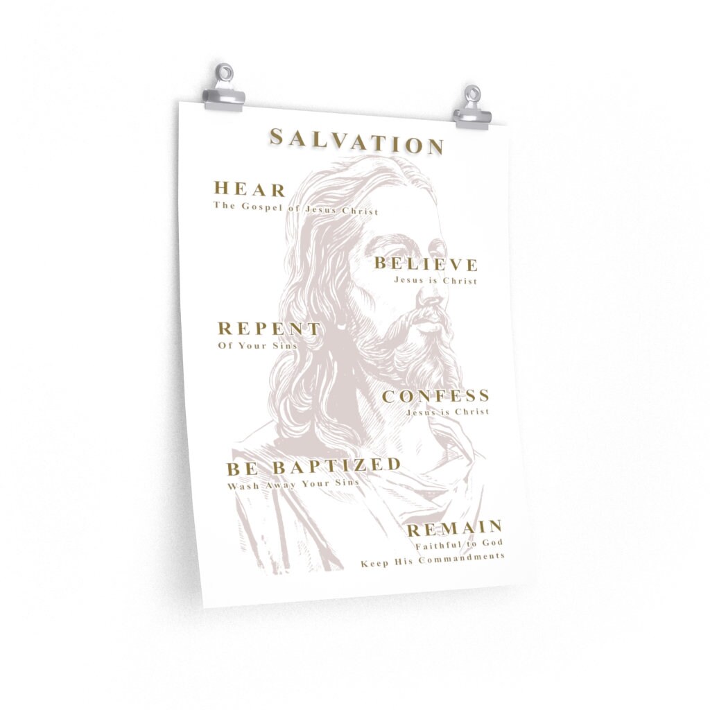 Salvation Unframed Vertical Poster Christian Large Wall Art Wall Decor ...