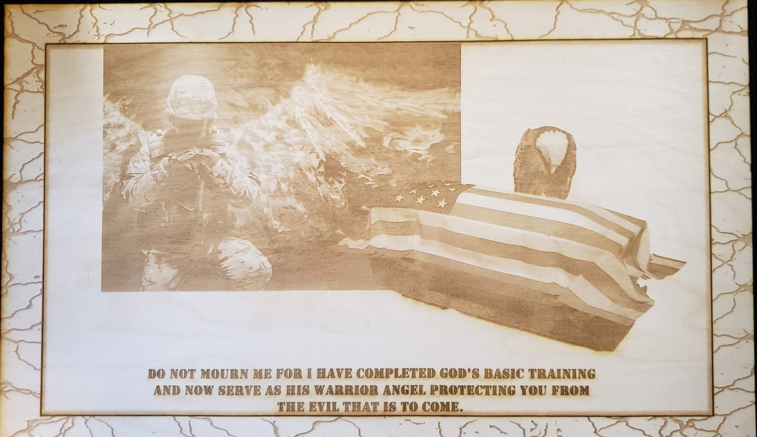 Fallen Soldier Warrior Angel - Glowforge Laser Ready Files - Digital ...