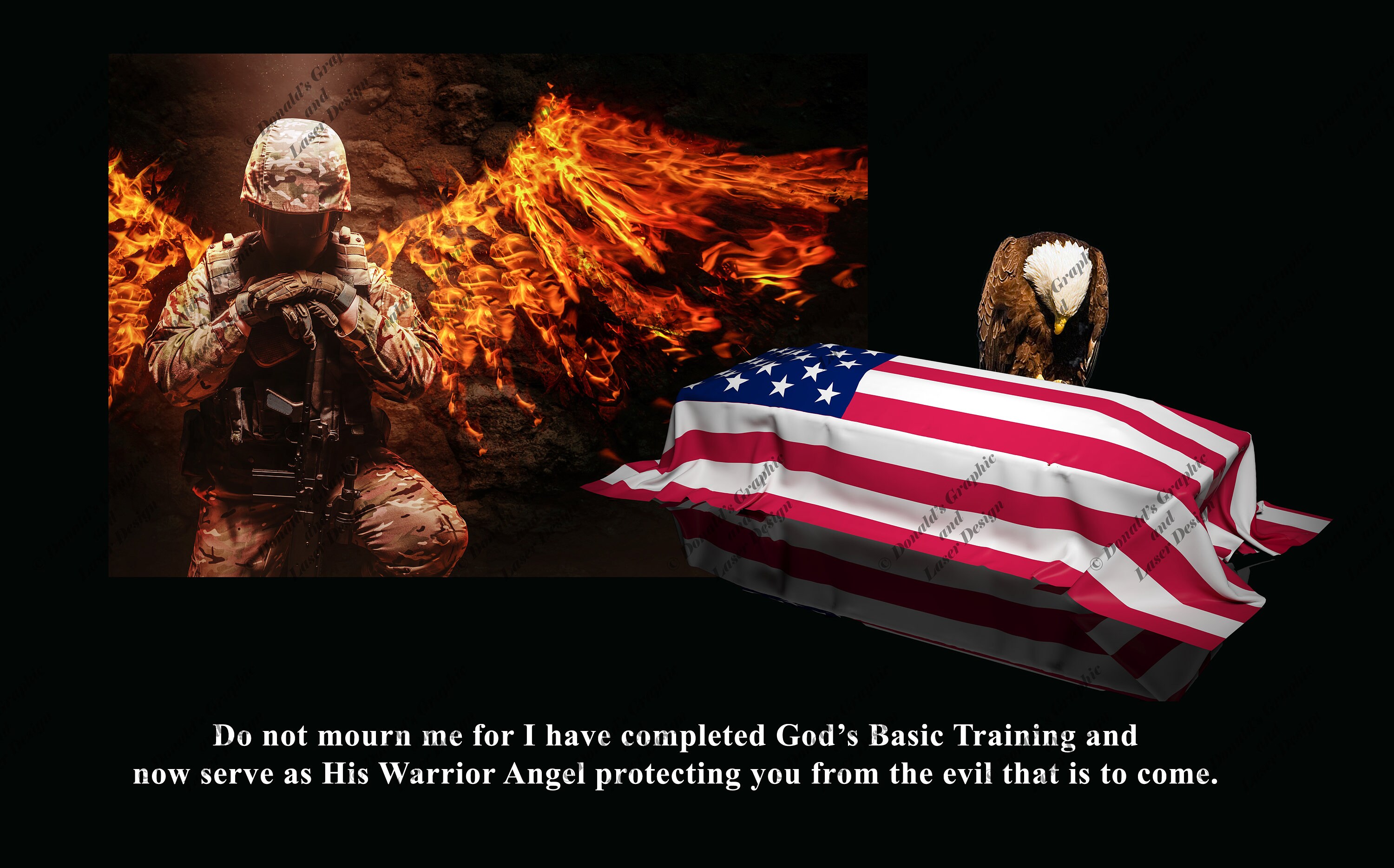 Fallen Soldier Warrior Angel Poster – Veteran Wall Art - Etsy