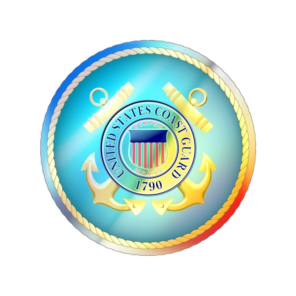 Holographic US Coast Guard Logo Die-cut Stickers Military | Etsy