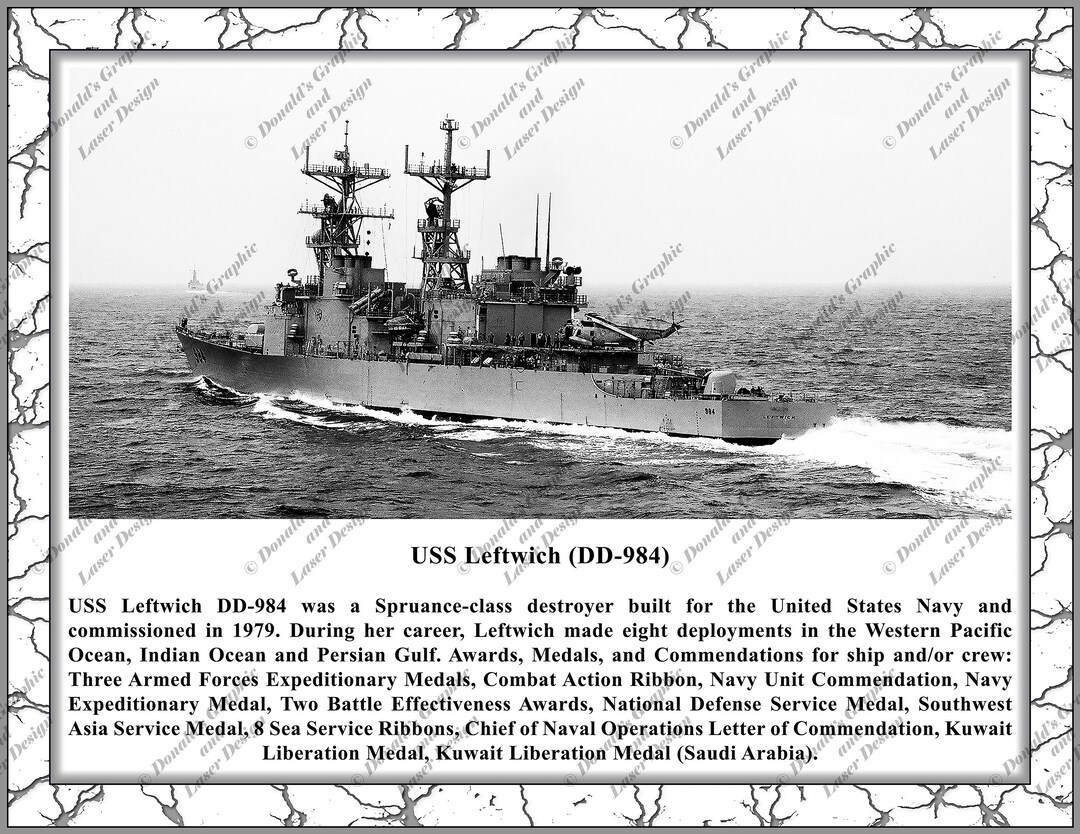 USS Leftwich | Navy | Glowforge Laser Ready Files | Digital Download ...