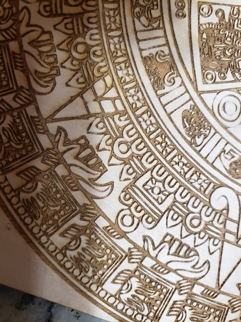Aztec Calendar - Glowforge Laser Ready Files - Digital Download - Wood ...