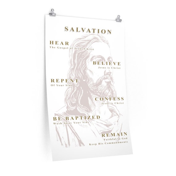 Salvation Unframed Vertical Poster Christian Large Wall - Etsy