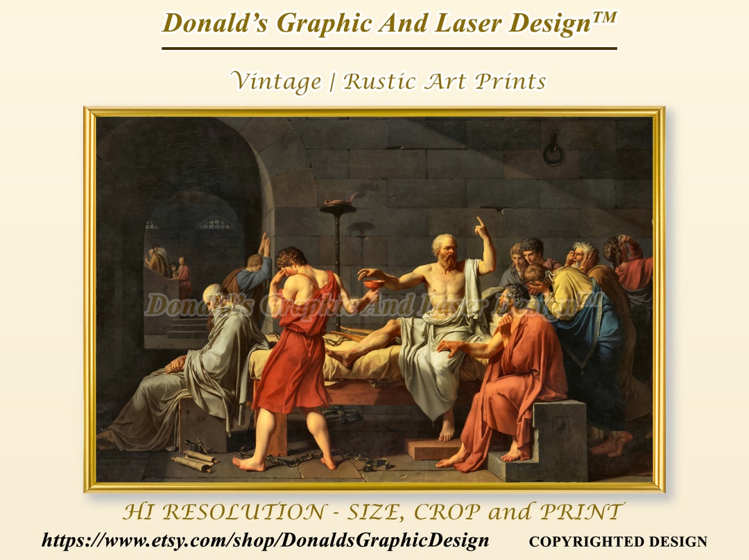 Death of Socrates Wall Art Wall Decor Painting Digital Print Digital ...
