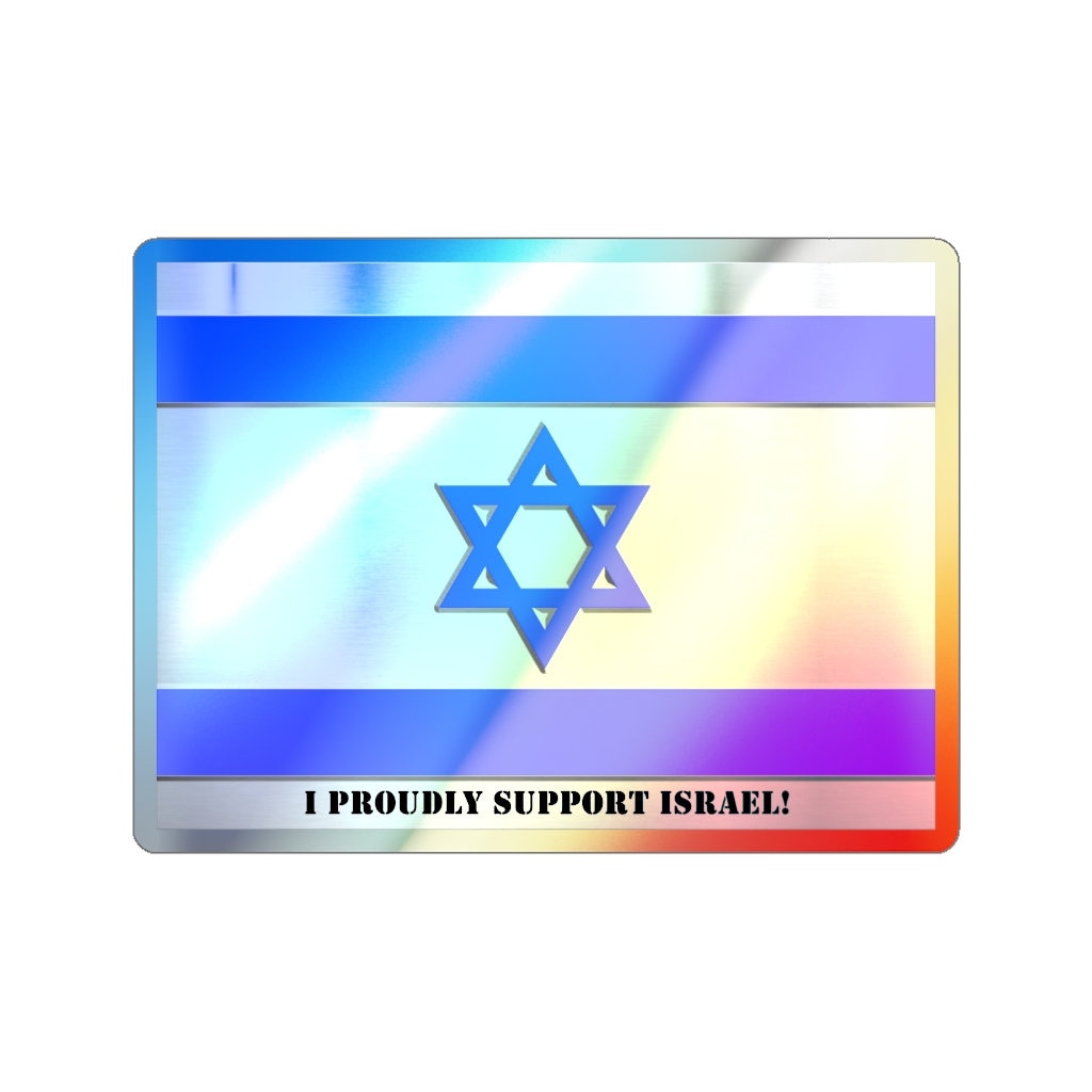 Holographic I Support Israel Flag Jewish Art Stickers - Etsy