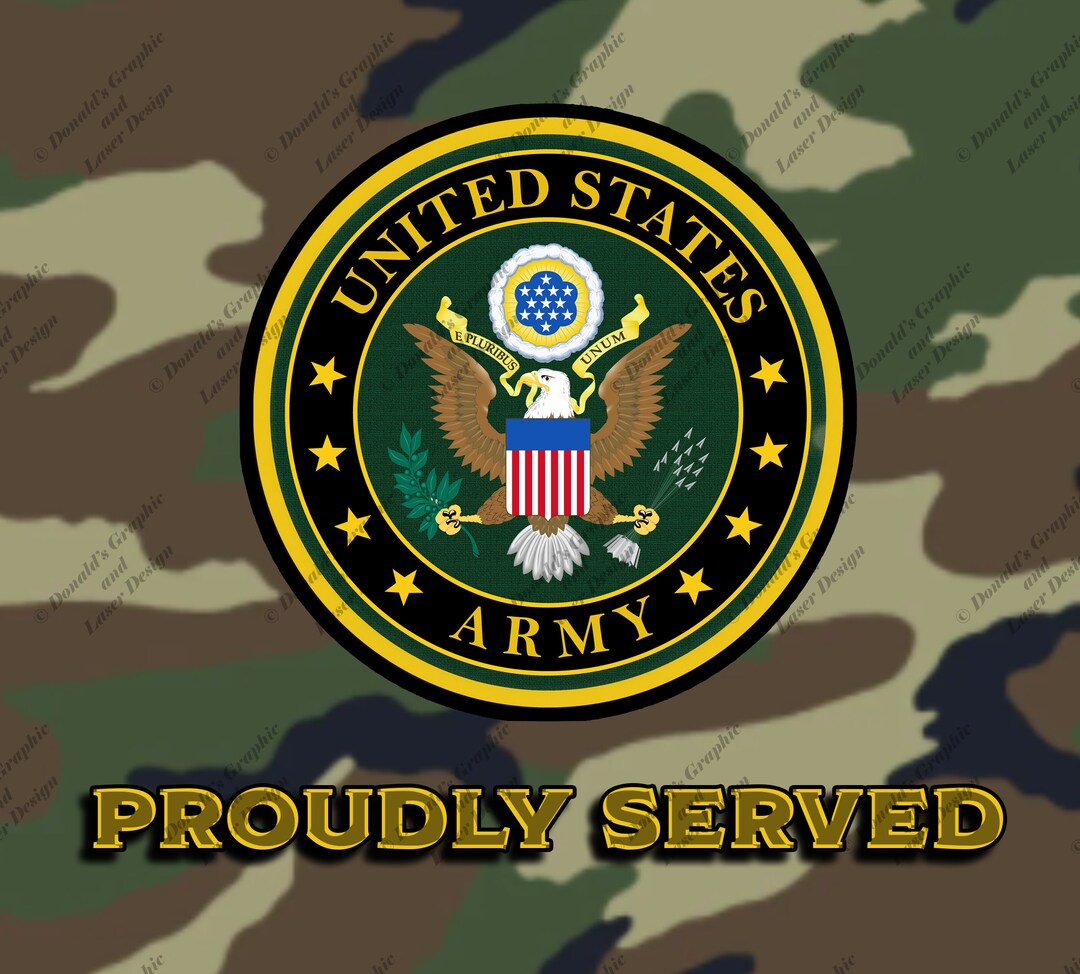 Army Proudly Served Digital Download | Digital Prints | Sublimation ...