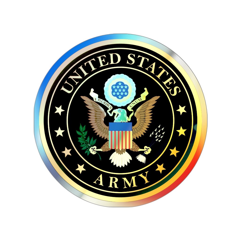 Holographic US Army Logo Die-cut Stickers Military Sticker Army Mom ...