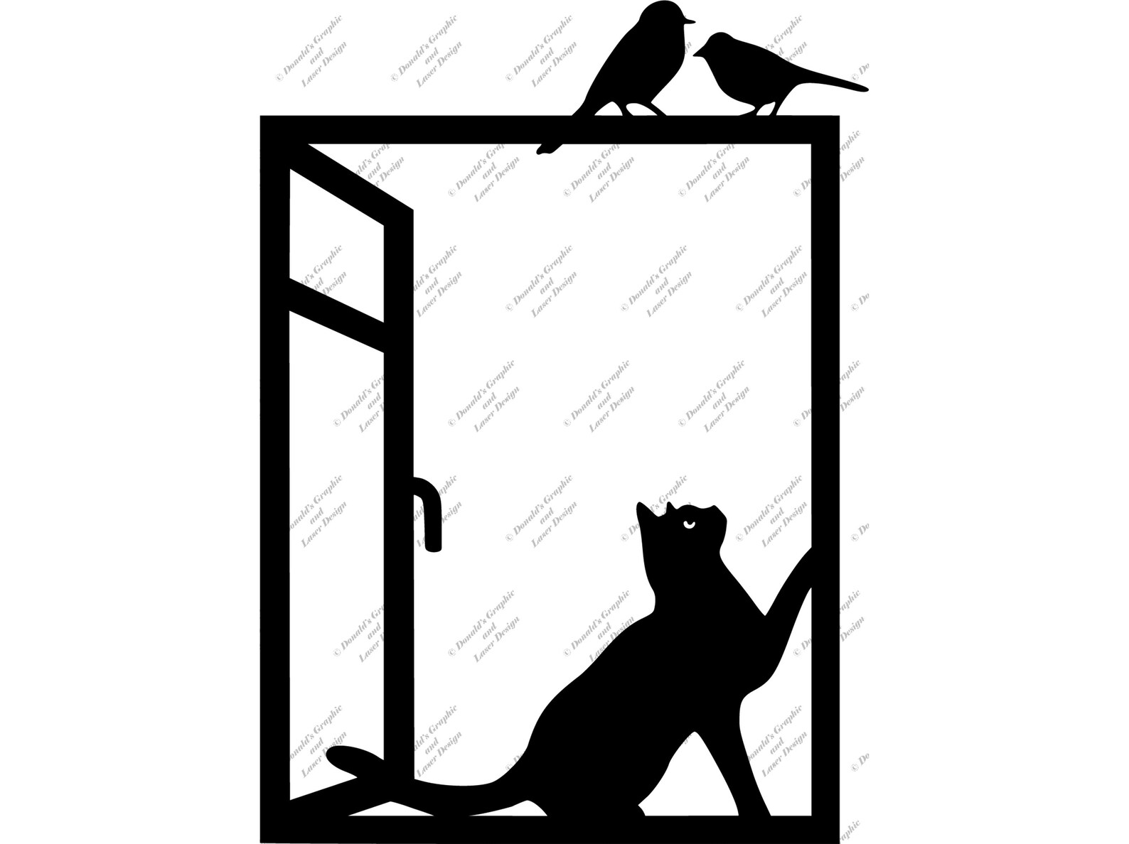 Cricut Ready Files - Cat in Window - Digital Download - SVG Files for ...