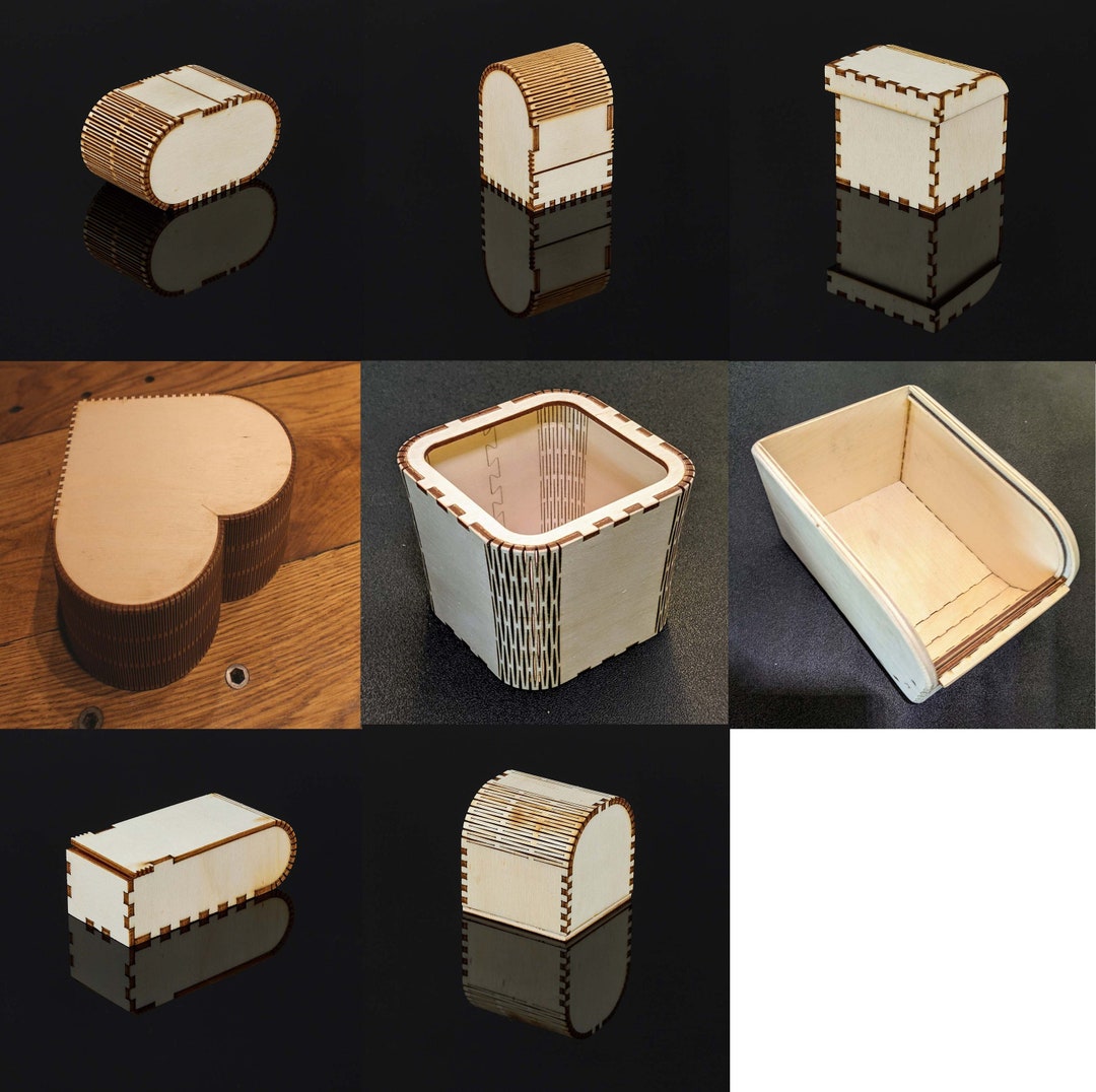 Multiple Flex Storage Box Designs - Glowforge Laser Ready Files - Laser ...