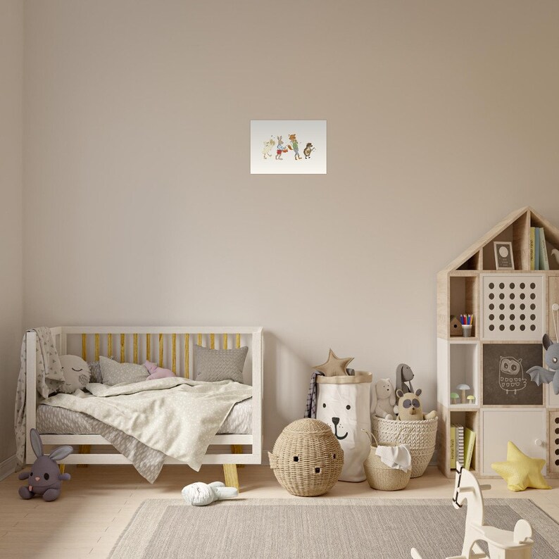 Nursery Poster Children's Room Poster Animals Music Band - Etsy