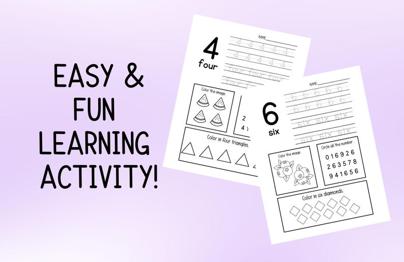 Number Tracing Worksheets for Preschool/kindergarten, Numbers 1-10 ...