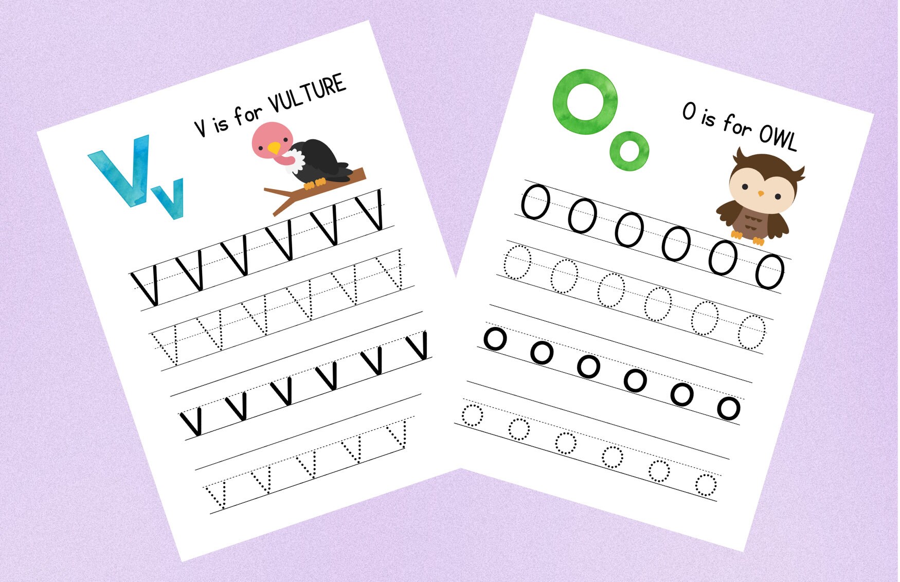 26 Animal Alphabet Tracing Worksheets Pre-k & Kindergarten - Etsy
