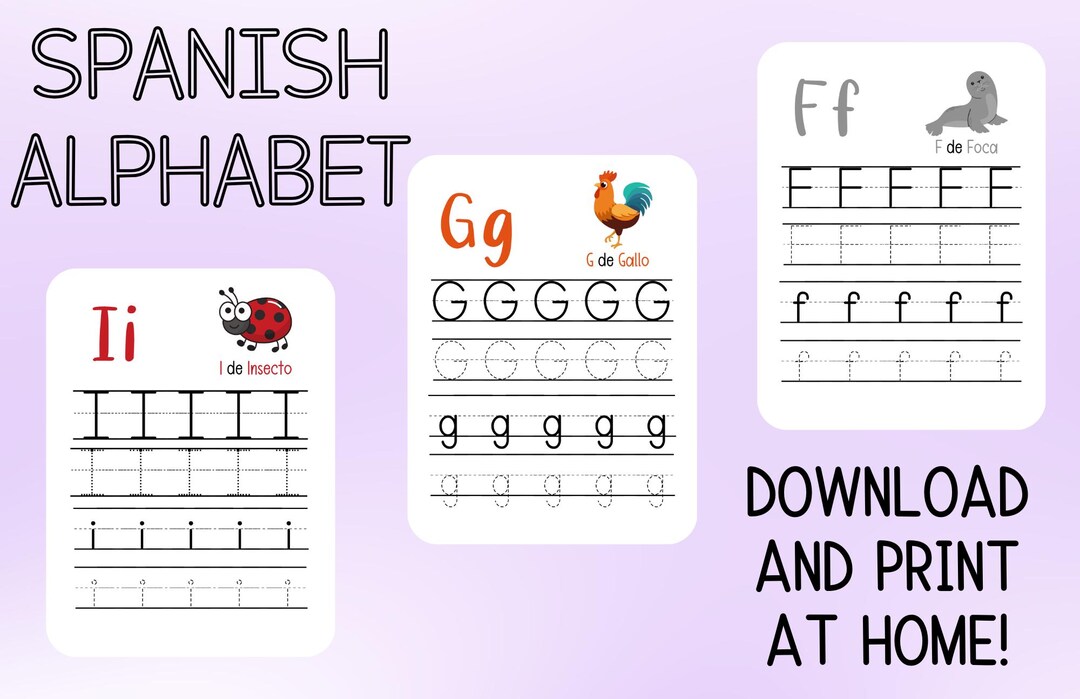 Spanish Alphabet Including Flashcards | Handwriting Practice ...