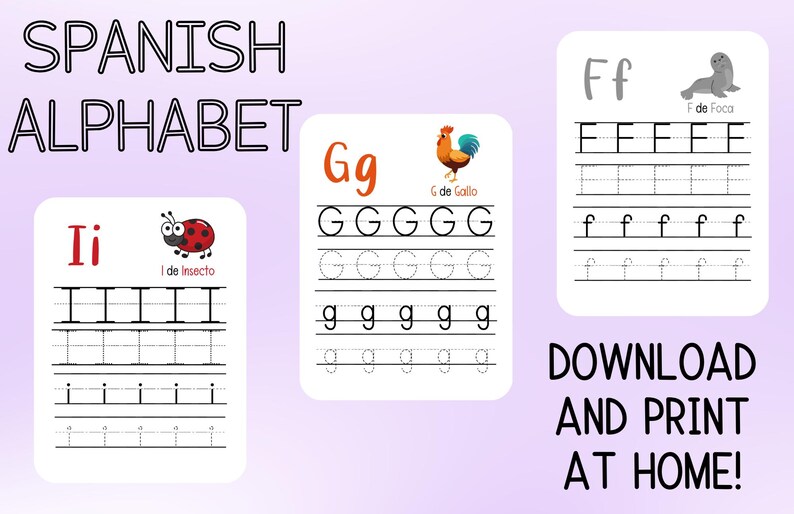 Spanish Alphabet Including Flashcards | Handwriting Practice ...