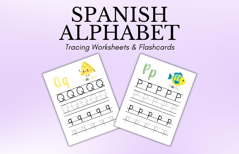 Spanish Alphabet Tracing Worksheets & Flashcards | Preschool ...