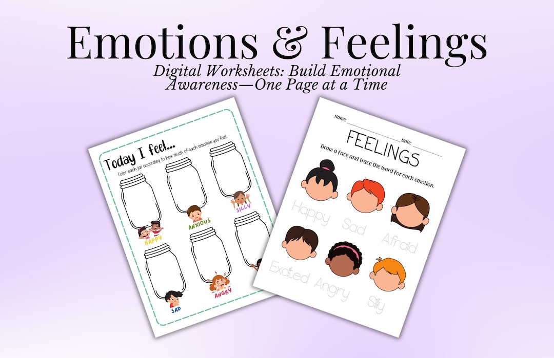 Emotions Flashcards & Worksheets | Preschool Social Emotional Learning ...