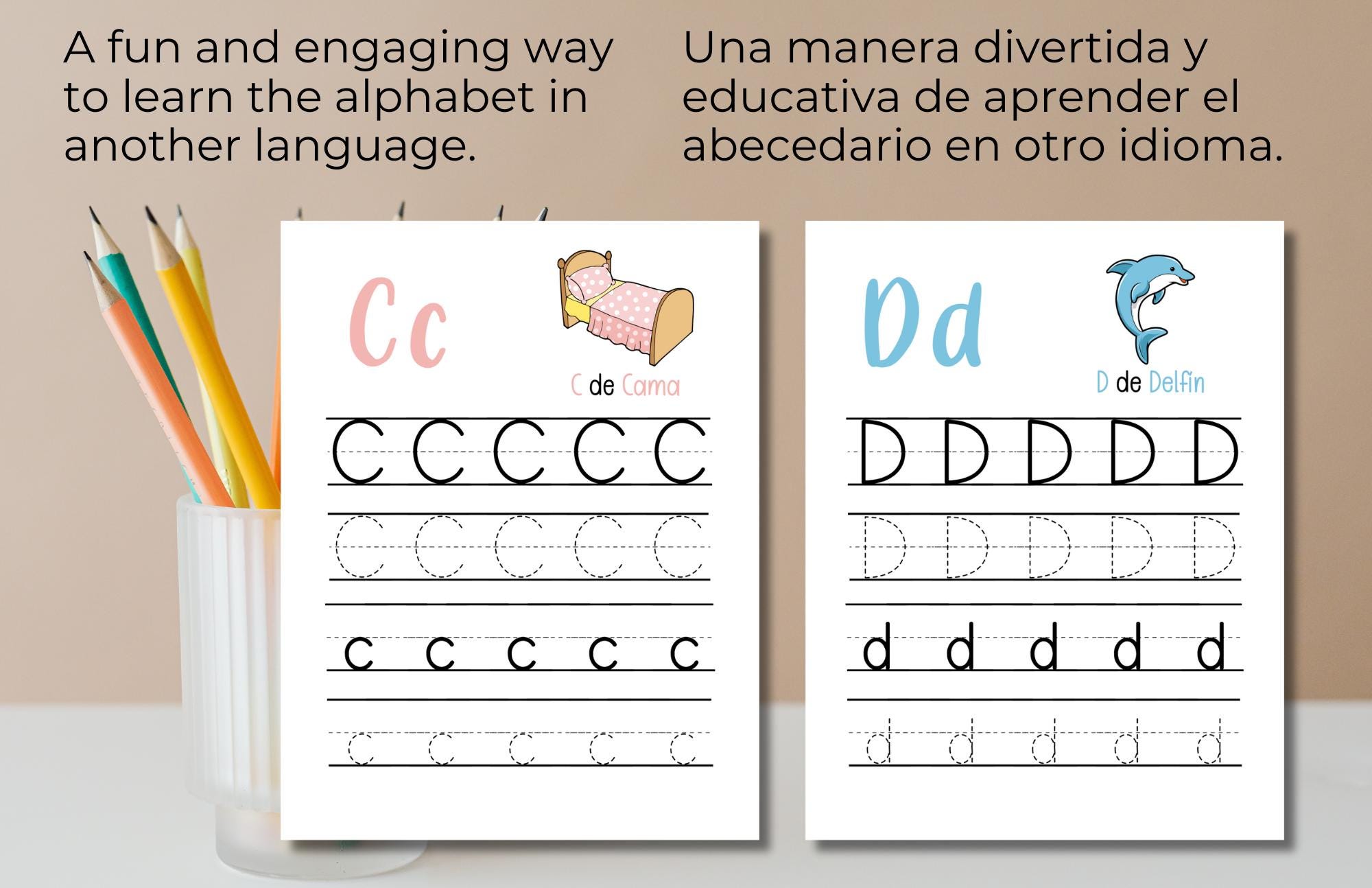 Spanish Alphabet Tracing Worksheets & Flashcards | Preschool ...