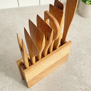 8 Wood Kitchen Spatula Set Pack Wooden Kitchen Utensils Set, Wooden ...