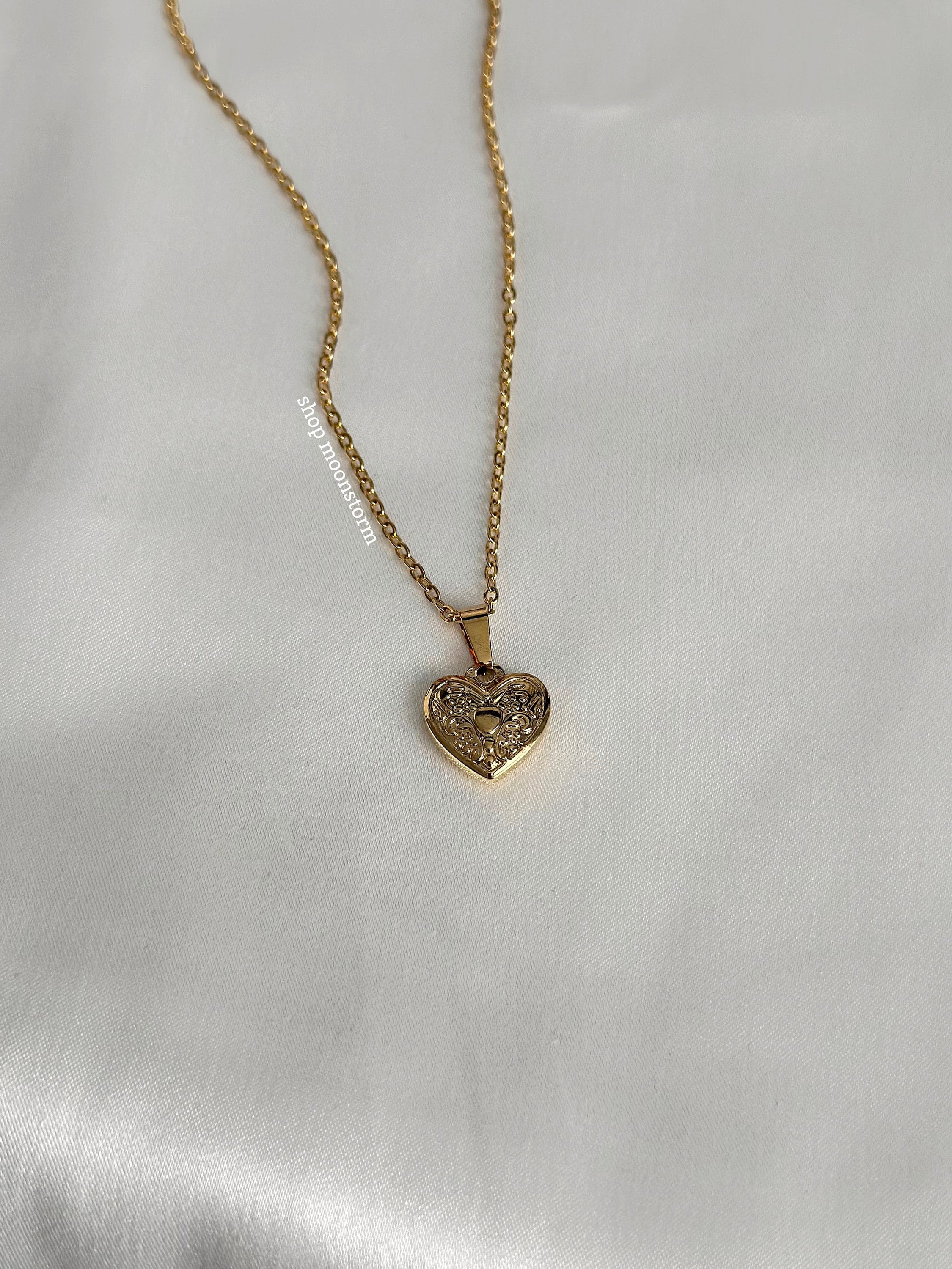 Vintage Gold Heart Cross Necklace Unisex Stainless Steel - Etsy