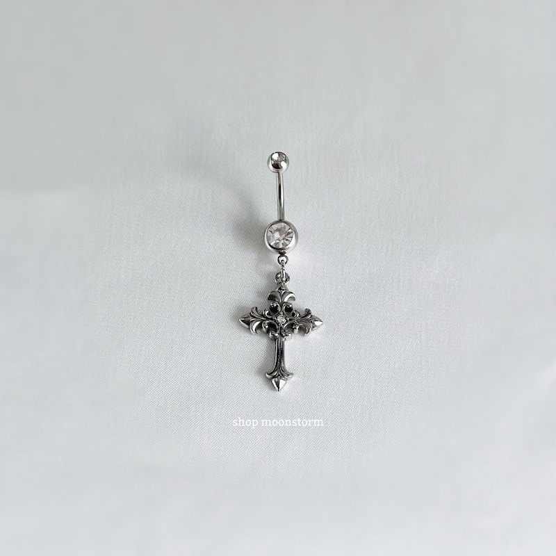 Belly Button Cross Piercing - Etsy