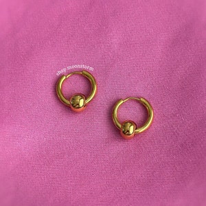 Captive Ball Bead Unisex Stainless Steel Silver Gold No Rust Tarnish ...