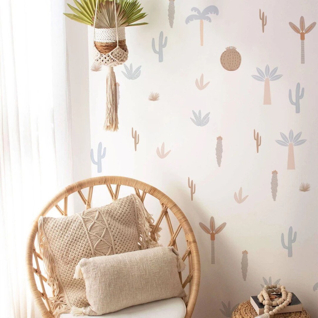 Boho Cactus Wall Stickers and Decals - Etsy