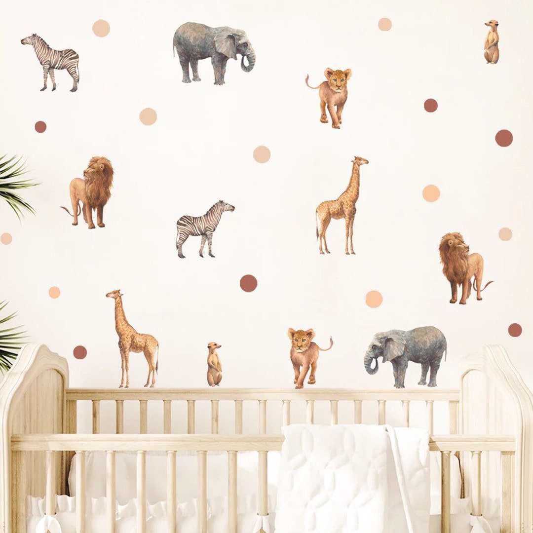 Boho African Safari Animals Wall Stickers and Decals - Etsy